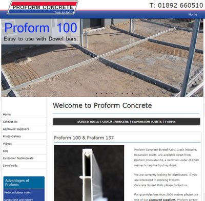 Proform Screed Rail - Coppard Concrete and Screed